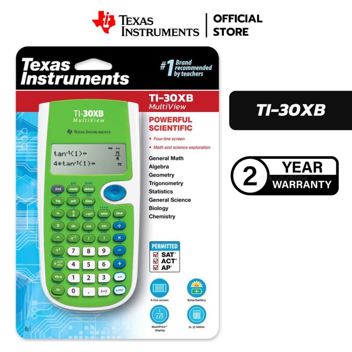 Texas Instruments เครื่องคิดเลขวิทยาศาสตร์ รุ่น TI-30XB Multiview ...