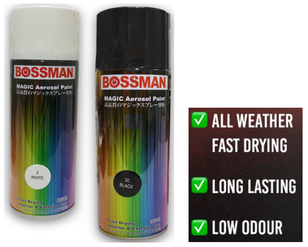 BOSSMAN SPRAY MAGIC AEROSOL PAINT 400ML | Lazada