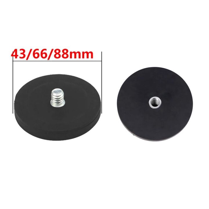 【Hot ticket】 D88/d66/d43mm 1/4 Flat And Bolt Magnetic Base Kit Mounting Bracket Rubber Magnets ...