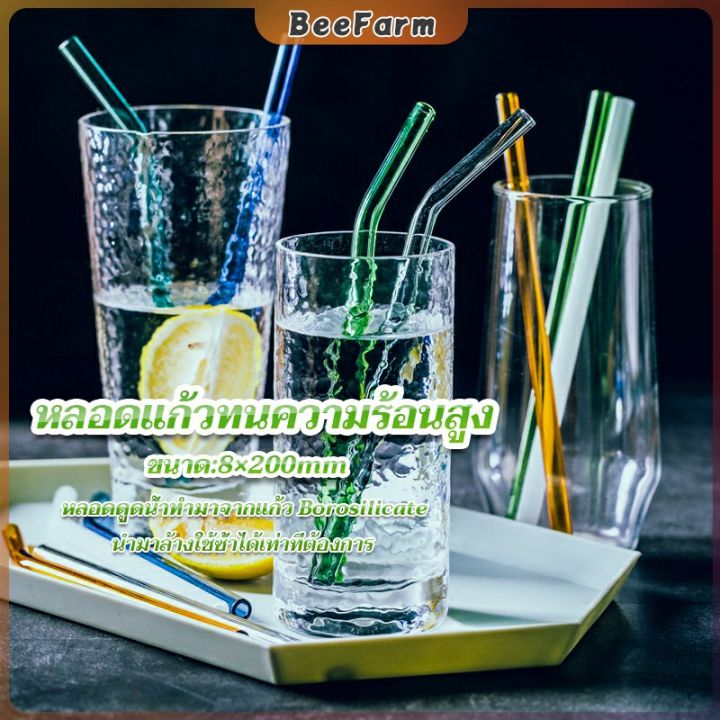 B.F. Heat And High Temperature Resistant Glass Straw 8mm*20cm Elbow and Straight | Lazada PH