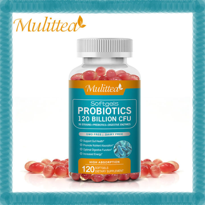 Mulittea Probiotics 120 Billion CFU 36 Strains with Prebiotics ...