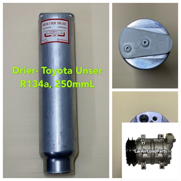 Receiver Drier, DENSO, Toyota Unser R134a, 250mmL, Denso System. | Lazada