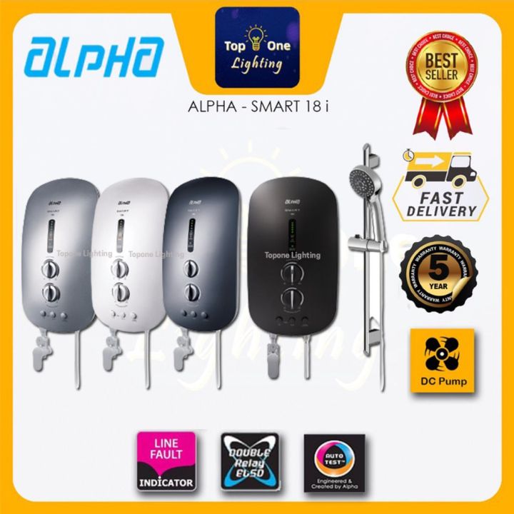 ALPHA SMART 18i 18E Instant Water Heater with DC Pump Non No pump pemanas air elektrik bilik ...
