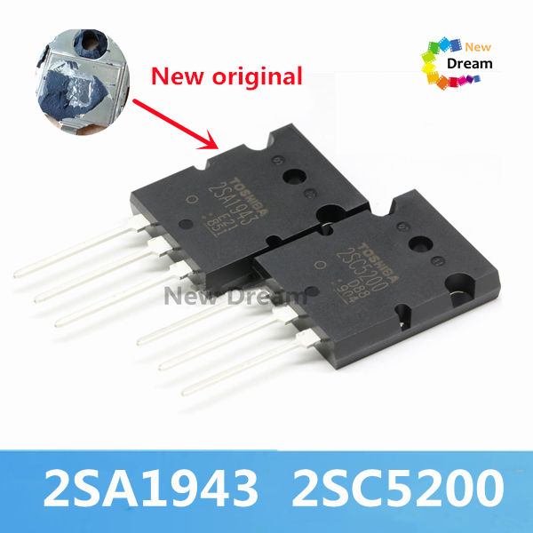 5คู่ใหม่ Original 2SA1943 2SC5200 (5ชิ้น A1943 + 5ชิ้น C5200) ยี่ห้อใหม่นำเข้า Tube คู่ Made In ...