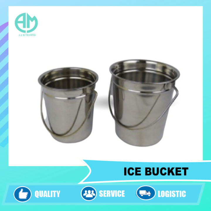 Stainless Steel Ice Bucket / Wine Bucket 14CM/16CM | Lazada PH
