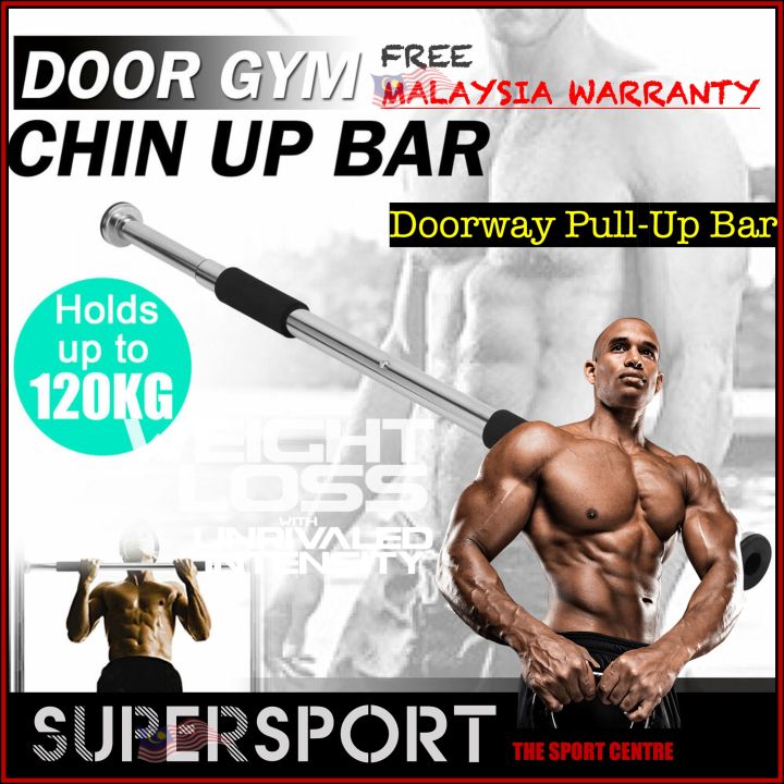 SUPERSPORT 100cm Heavy Duty Chrome Pull Up Exercise Bar Gym Workout ...