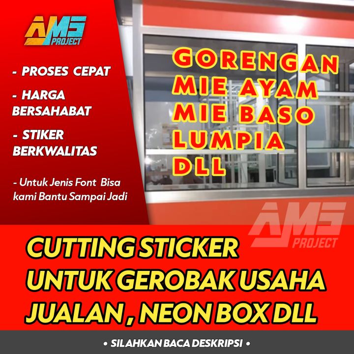 Stiker Usaha / Stiker Kaca / Stiker Gerobak / Stiker Etalase / Neon Box ...