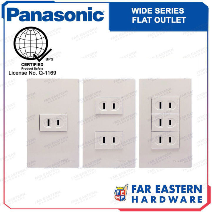 PANASONIC Wide Series Flat Outlet Socket with Plate | Lazada PH