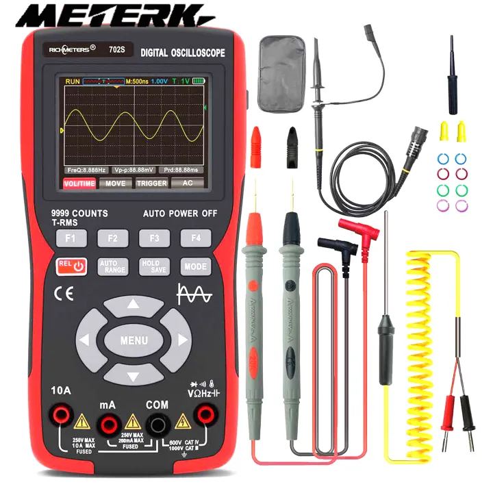 Meterk Oscilloscope Đồng hồ vạn năng cầm tay LCD đa năng kế kỹ thuật số ...