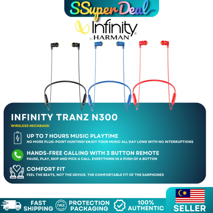 Infinity by Harman Tranz N300 Wireless Bluetooth in Ear Headphone with ...