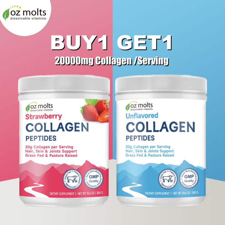 Ozmolts Collagen Peptides Powder with Vitamin C Collagen Drink Skin ...