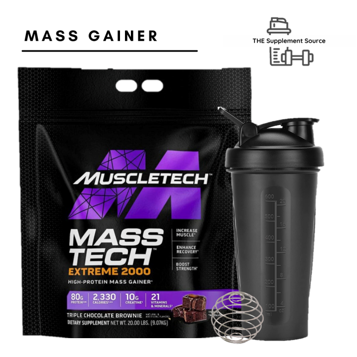 Muscletech Masstech Mass Gainer 6lbs, 12lbs, 20lbs with Shaker | Lazada PH