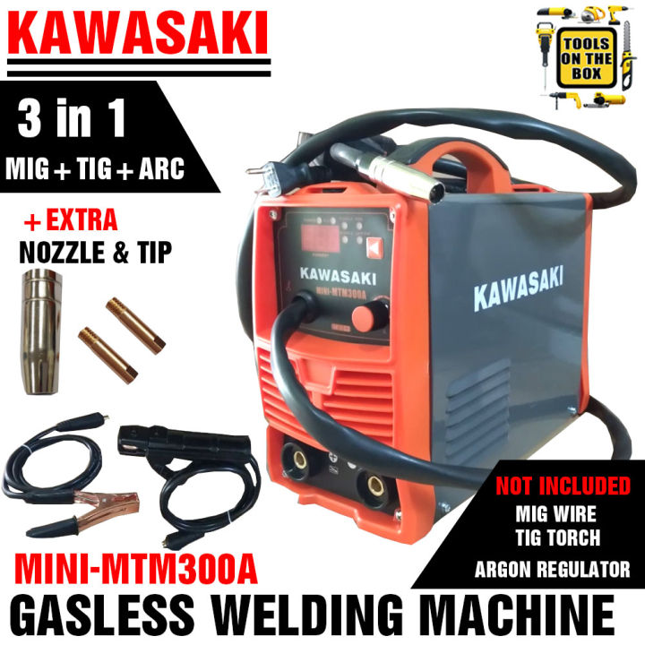 Kawasaki Inverter Welding Machine 300A Gasless MIG / TIG / ARC MINI ...
