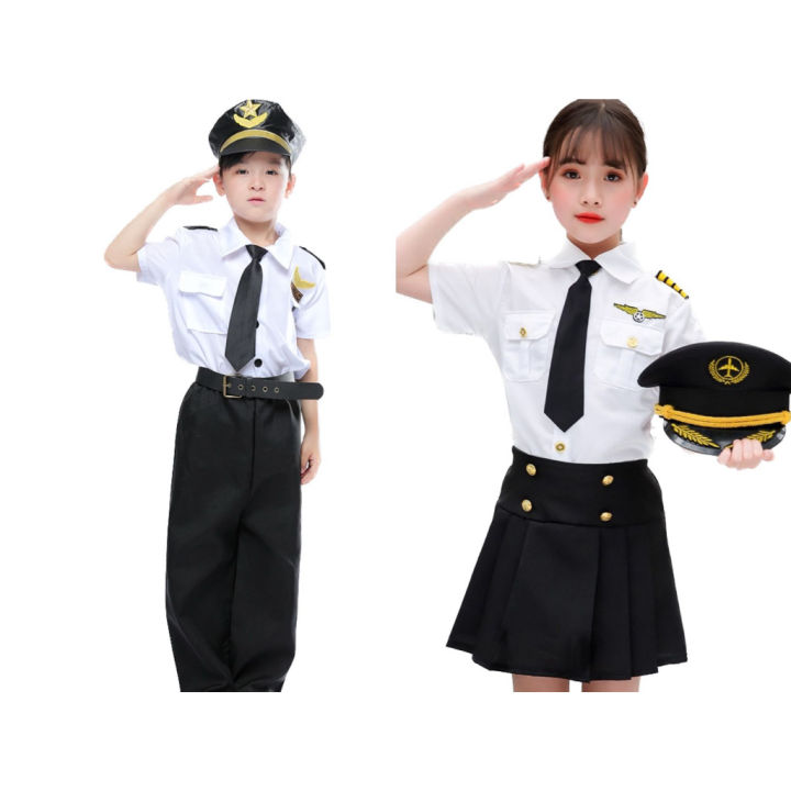 Girl And Boy PILOT career Costume set for kids ActualPhotoIsPosted ...