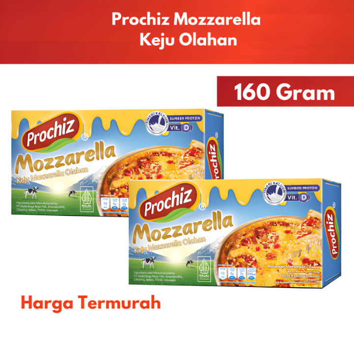 Prochiz Mozzarella Keju Olahan 160 Gram | Lazada Indonesia