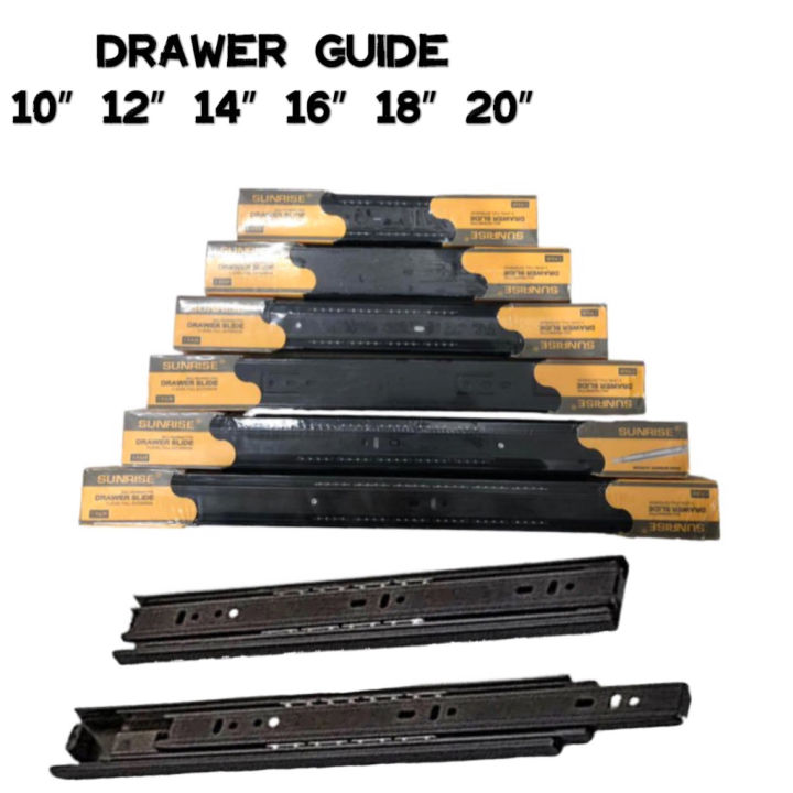 Drawer Guide - Drawer Slide Roller Guide Full Extension Ball Bearing ...