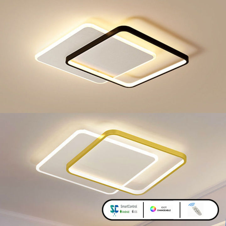 LED Remote Control Tricolor Modern Ceilling Light For Living Room ...