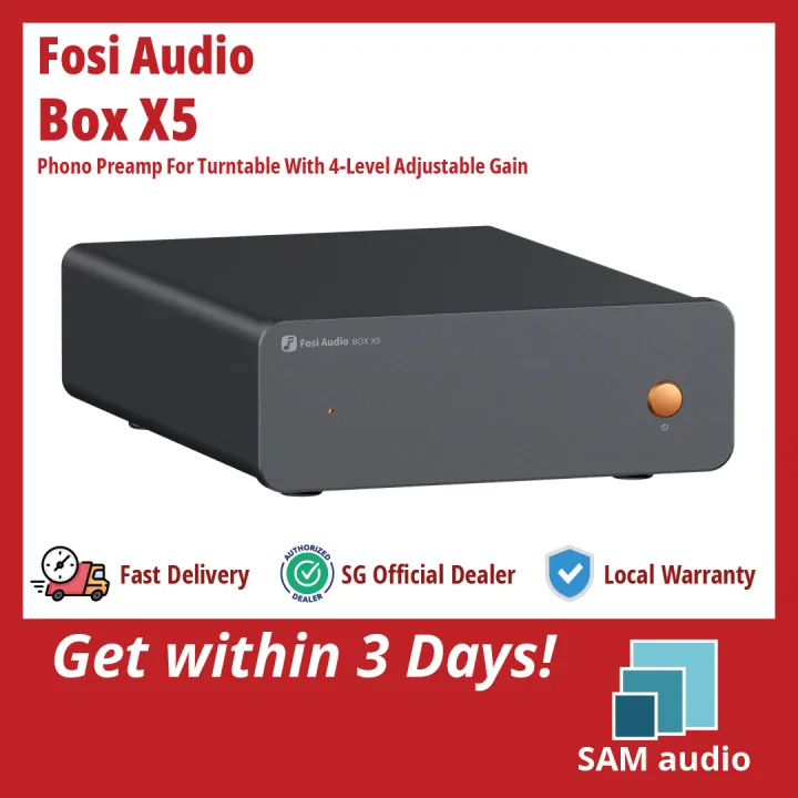 [🎶SG] FOSI AUDIO BOX X5 Phono Preamp For Turntable With 4-Level ...