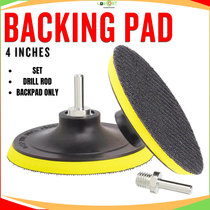 4 inches 100mm Polisher Bonnet Backing Pad Sanding Disc w/ Drill ...