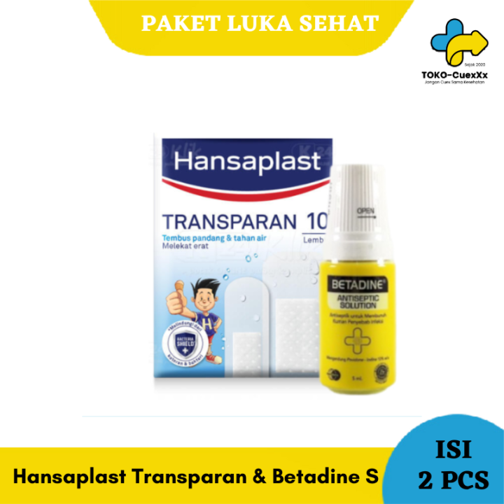 Hansaplast Transparan Isi 10 Lembar & Betadine Sol 5 ML | Lazada Indonesia