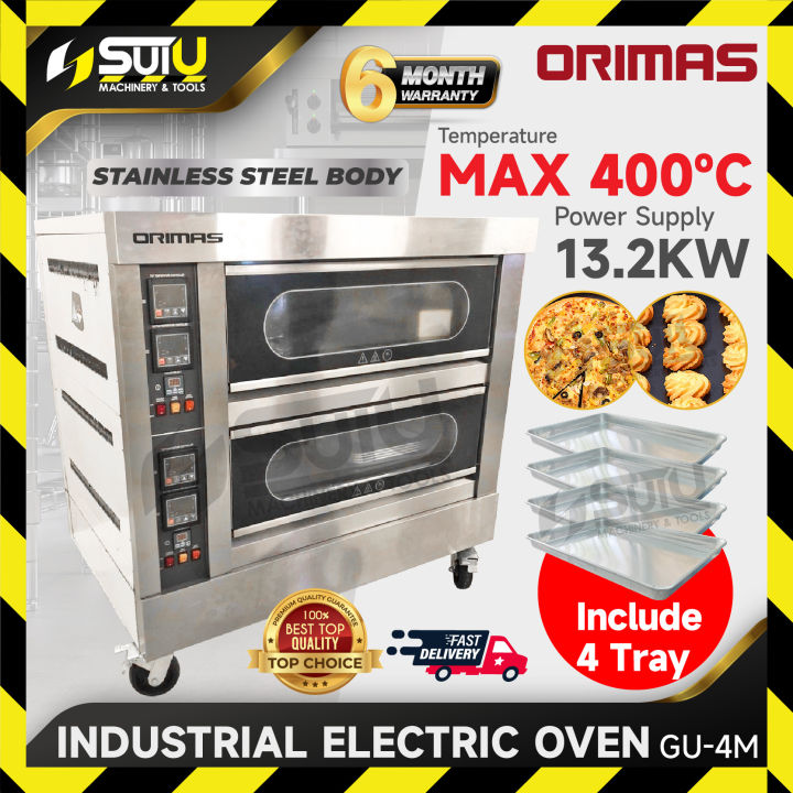 ORIMAS GU-4M / GU4M 2 Layer 4 Trays Industrial Electric Oven 13.2kW ...