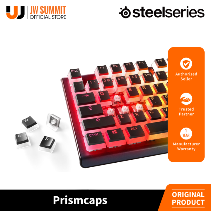 SteelSeries Prismcaps Universal Double Shot PBT Keycaps White (60203) | Lazada PH