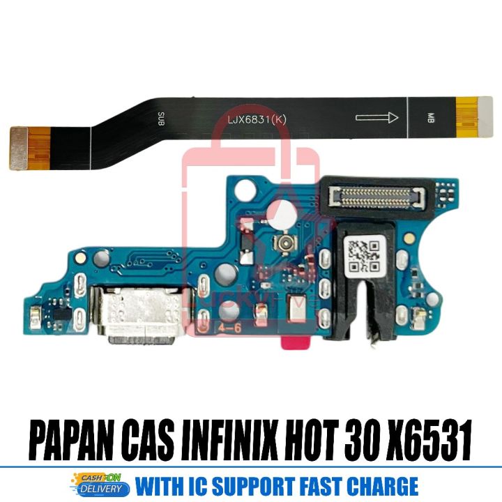 1 SET PAPAN CAS INFINIX HOT 30 X6531 KONEKTOR BOARD PCB CHARGER NEW ...