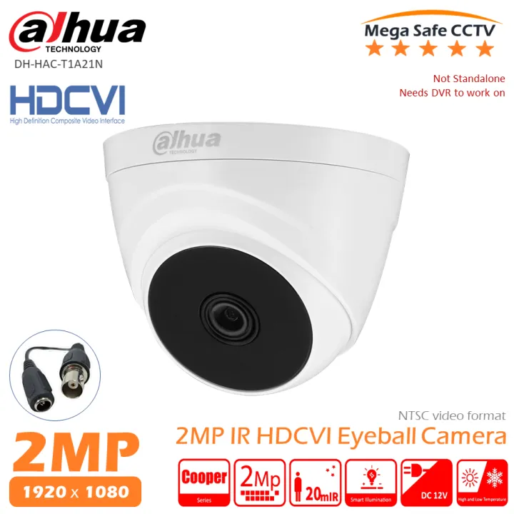 Dahua 2MP Full HD Indoor IR Turret Analog CCTV Camera with HDCVI IR ...