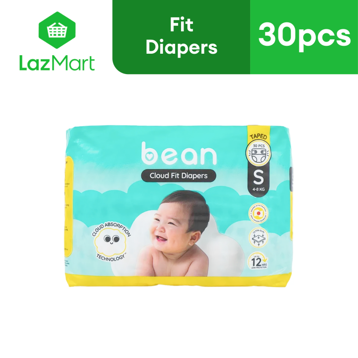 bean Cloud Fit Diapers (S,M,L) | Lazada PH