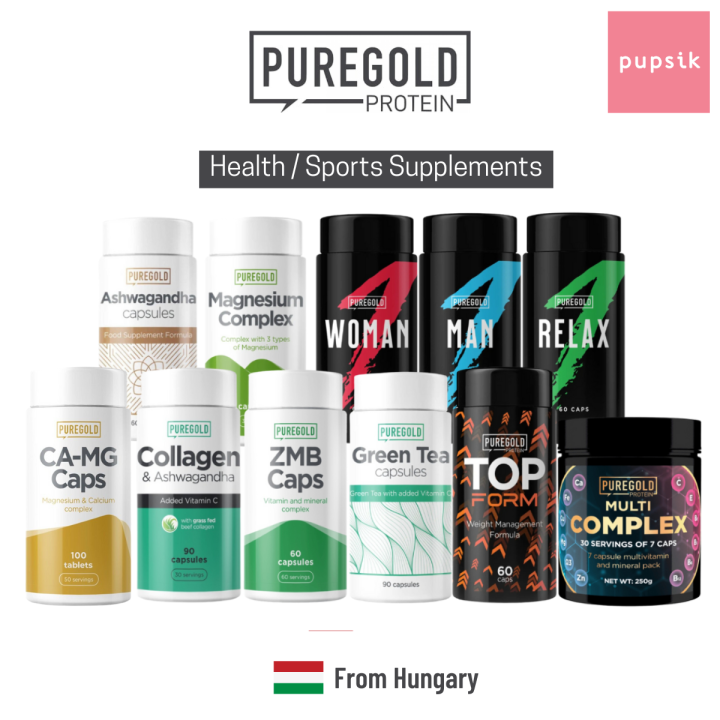 Pure Gold Protein Supplement (12 Types) Multi-Vitamins/ Magnesium ...