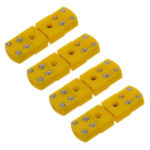 Yellow Plastic Shell K Type Thermocouple Plug Socket Connector Set ...