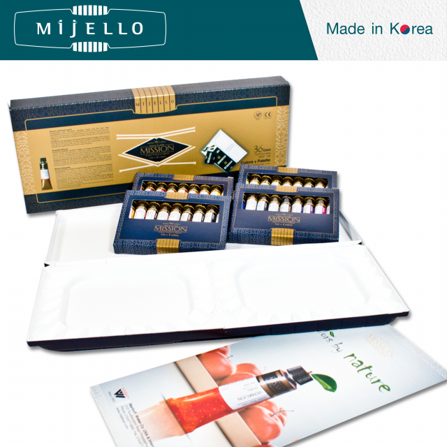 Mijello ชุดสีน้ำ Mijello Gold 7ml. 36 สี (MISSION GOLD 7 ML 36 PALETTE ...