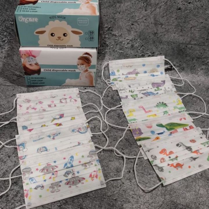MASKER ANAK 3 PLY ISI 50PCS/ MASKER ANAK KARAKTER 3 PLY ISI 50PCS ...