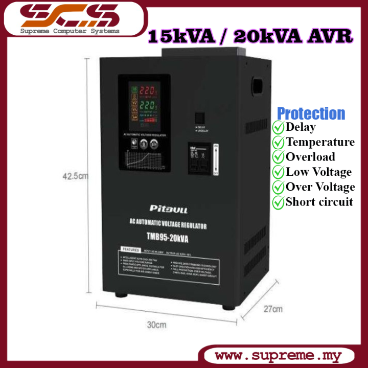 Wall Mounted 15kVA /20kVA Automatic Voltage Regulator Single Phase AVR ...