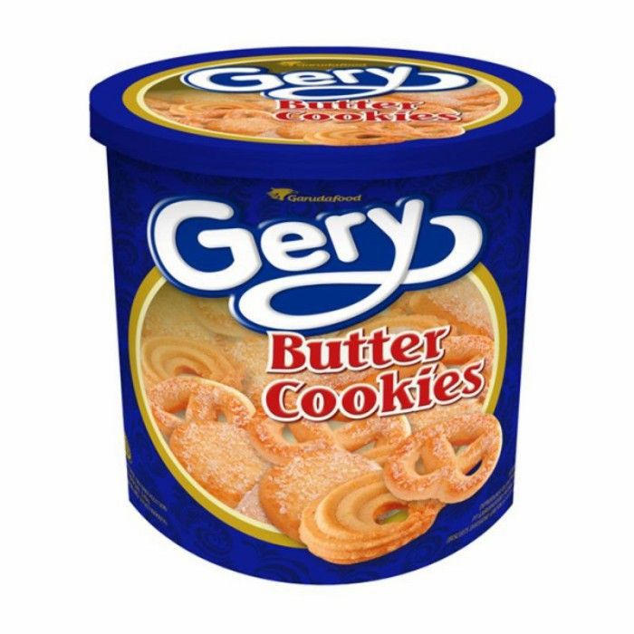 Gery Butter Cookies 300gr Biskuit Kukis Mentega Kemasan Toples Gerry ...