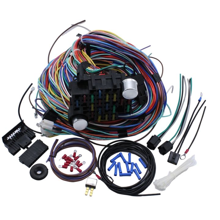 21 Circuit Universal Wiring Harness Kit for Muscle Car Hot Rot Wiring ...