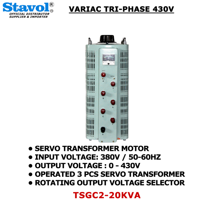 STAVOL VARIAC TRI-PHASE TSGC2 SERIES High-Performance Voltage Regulator ...