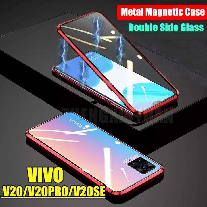 Vivo v20 v20 se V21 5G x60 5G Double Side Glass Magnetic Metal Case Depan | Lazada Indonesia