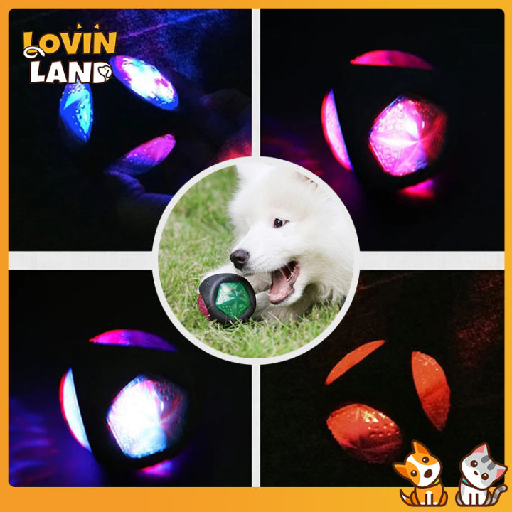 Lovinland Light Up Squeak Dog Ball Balls Flash LED Squeaker Ball Dog ...