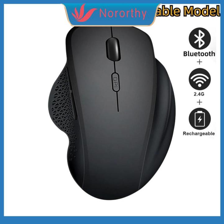 NORORTHY Rechargeable Wireless Bluetooth Mouse Bluetooth 2.4G ...