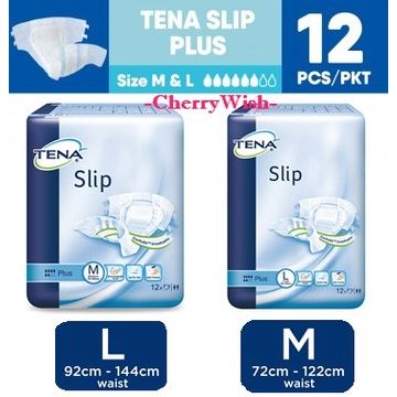 [FAST Delivery] TENA Slip Plus M(12s) / L(12s) | Lazada