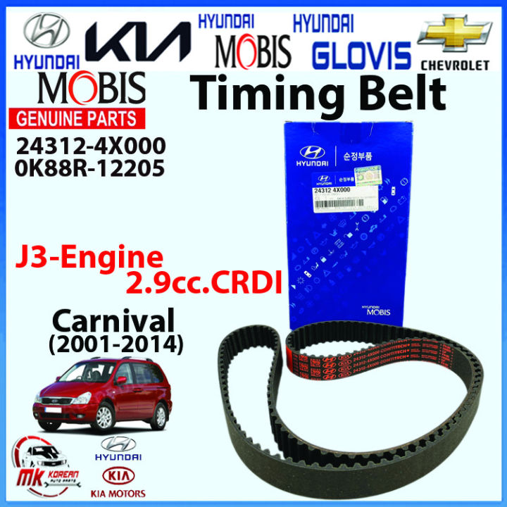 [GENUINE] Timing Belt Carnival(Sedona. 2001-2014). J3-Engine. 2.9cc ...