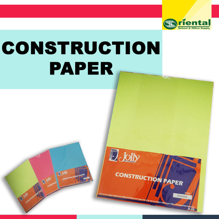 Repack Jolly Construction Paper 9x12 inches Size Assorted Colors in 10 ...