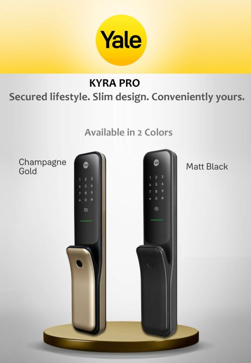 YALE Kyra Pro Push & Pull Mortise Type Smart Door Lock | Lazada PH