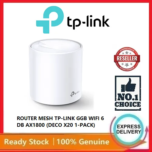 [Ready Stock] TP-LINK GGB WIFI 6 DB AX1800 MESH WIFI ROUTER (DECO X20 1 ...