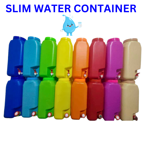 5 Gallon Slim Water Container With Rotary Faucet Water Container For