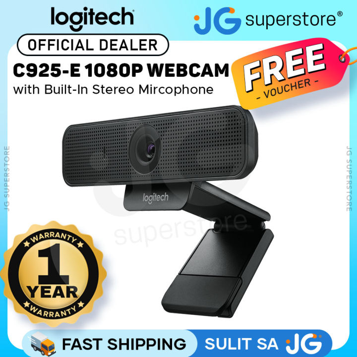 Logitech C925-E Webcam HD 1080p 30fps Video with Built-In Stereo ...