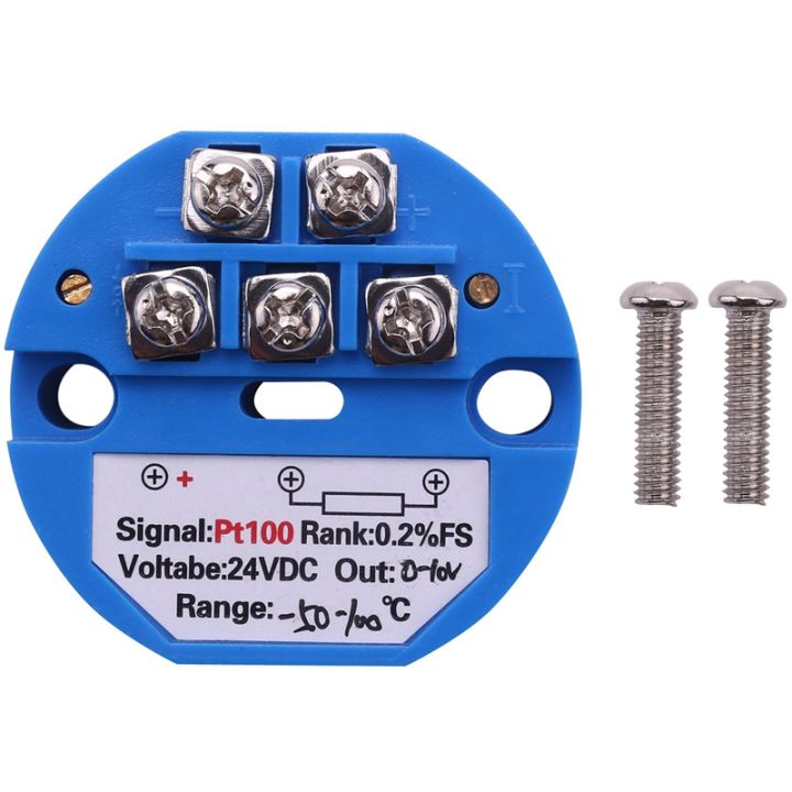 RTD PT100 Temperature Transmitter DC24V Minus 50 ~ 100 degree Output 0-10V | Lazada.co.th