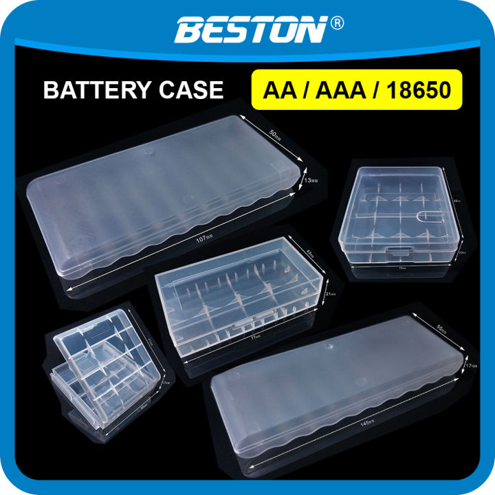 AA AAA 18650 Battery Case Batteries Casing Box Container for 2pcs 4pcs ...