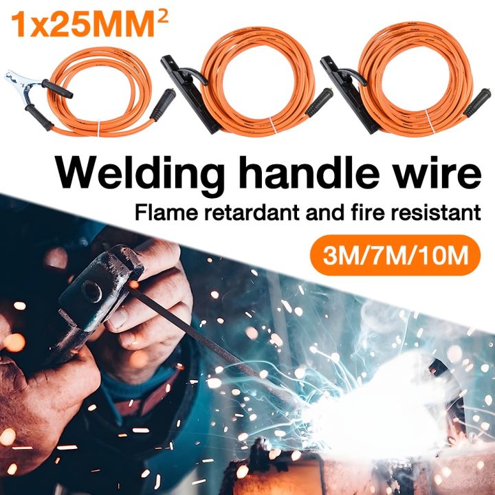 10M Welding Cable 300A Original with Electrode Holder and Connector Universal Welding Cable Set ...